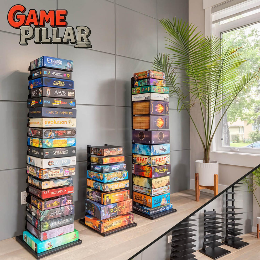 GamePillar – 155cm Adjustable Board Game Storage Tower – BoxKing