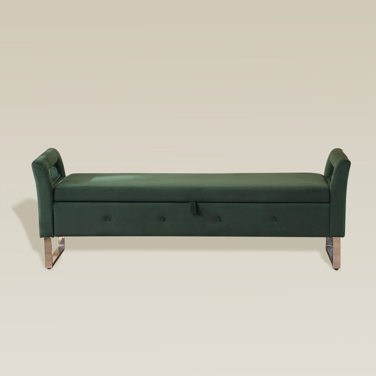 LoungeDock: Velvet Armrest Storage Bench – BoxKing